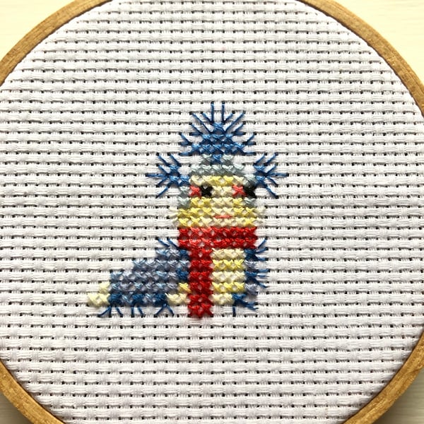 William the Worm - Labyrinth Cross Stitch - Ello Worm Modern Cross ...