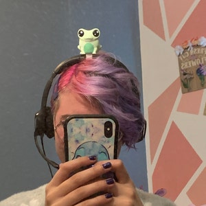 Frog Headset Attachment Froggy Headphone Ears Kawaii Gaming Accessories ...