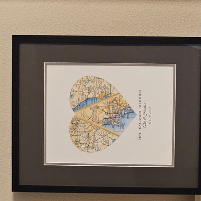 Custom Heart Map Unique Wedding Gift for Couple Personalized - Etsy