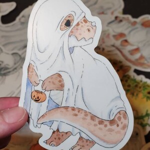 Spooky Ghost T-rex Sticker - Etsy