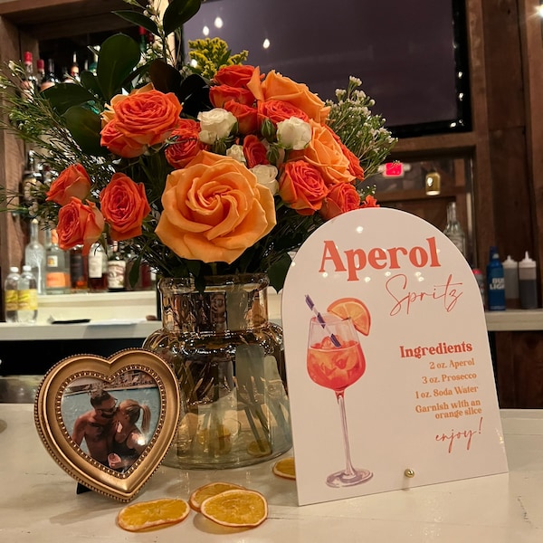 Aperol Spritz Acrylic Sign, Aperol Spritz Sign, Aperol Spritz Bridal ...