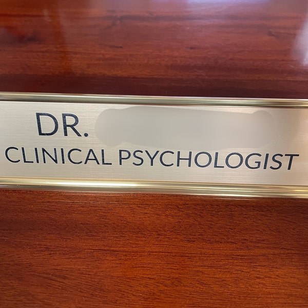 Free Standing Personalised Desk Name Plate Custom Sign Plaque Work ...