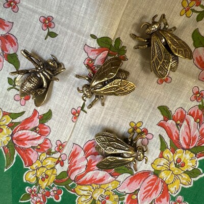 Miniature Brass Bee Figurine Model Ornament Retro Bee Animal Statue ...