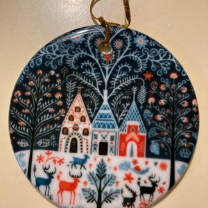Winter Folk Art Christmas Tree Decor Hygge Christmas Scandinavian Folk ...