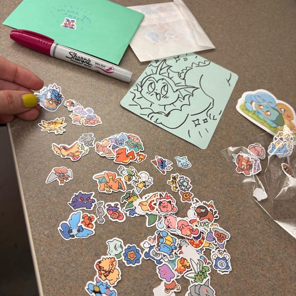 152-251 Mini Poke Stickers | All Gen 2 Johto Mons | Die-cut Waterproof ...