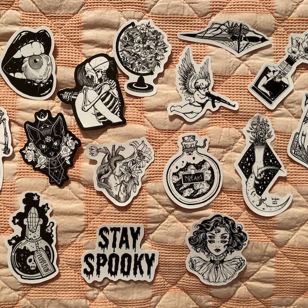 50pcs Skull Sticker Pack, Gothic Sticker Set for Books Bottle Laptop ...