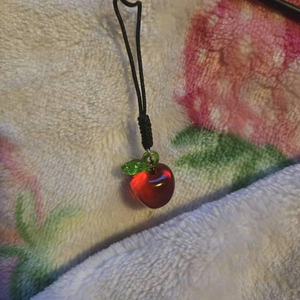 Cute Caleb Red Apple Phone Charm Game Love and Deepspace Apple Phone ...