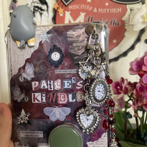 Punk Star Charm Sliver Chain Bracelet,star, Paper Clip,button Charm ...