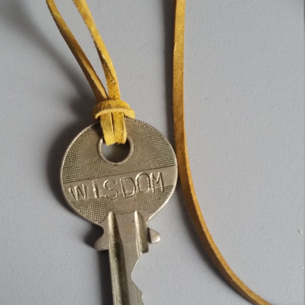 Personalized Vintage Engraved Key Necklace - Etsy