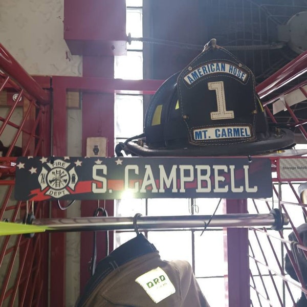 Personalized Firefighter Locker Name Tag: Full Color Firehouse ...
