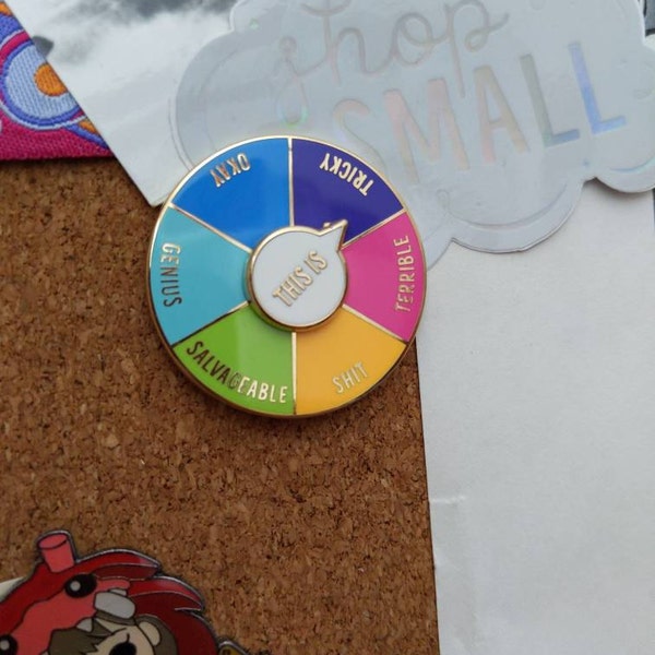 Creative Process Spinner Pin: Funny Enamel Lapel Pin for Artists - Etsy