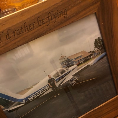Airplane Aviator Picture Frame Custom Text - Etsy
