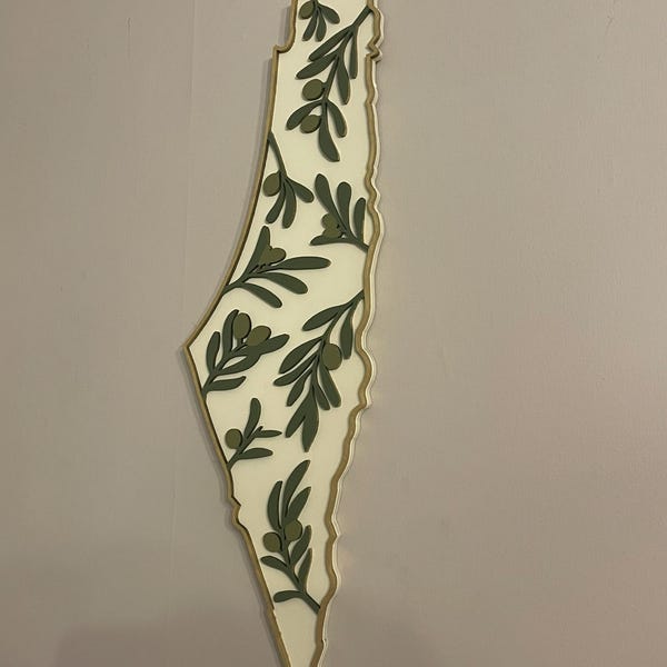 Wooden Palestine Map With Mosque Design - Etsy