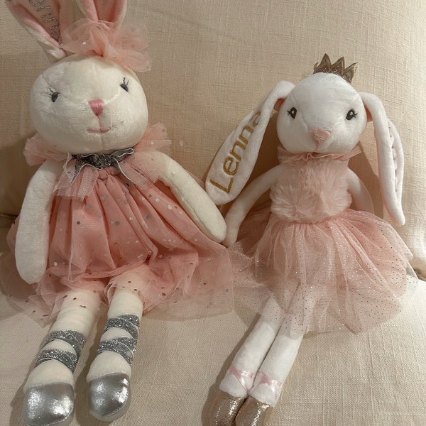 Personalized Bunny, Easter Bunny Rabbit, Baby Gift, Ballerina Bunny ...