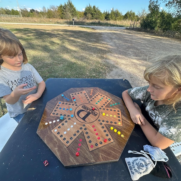 Wooden Carbles Board Game With Dice and Marbles, Free Personalization ...