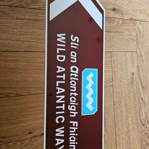 Wild Atlantic Way British Tourist Style Metal Road Sign Man Cave Garage ...