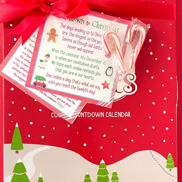 12 Day Cookie Advent Calendar POEM (printable File) 5" X 5", Christmas ...