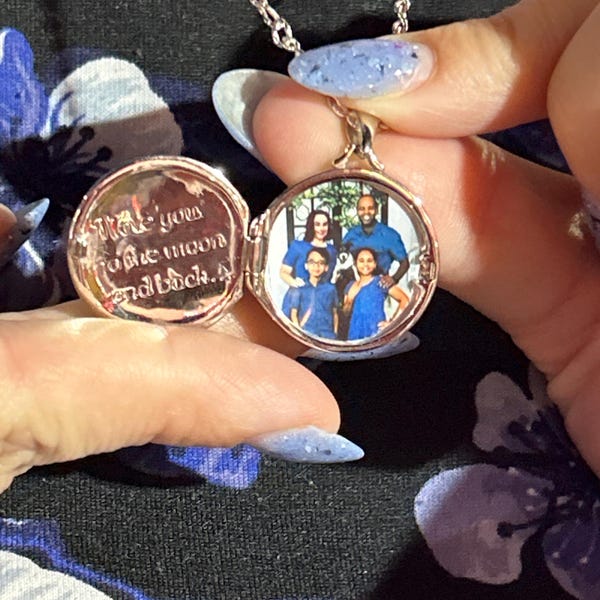 Couples Necklace, Personalized Locket Necklace, Friendship Necklace for ...