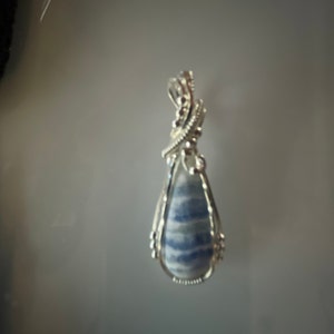 Wire Wrapped Banded Agate Pendant in Copper - Etsy