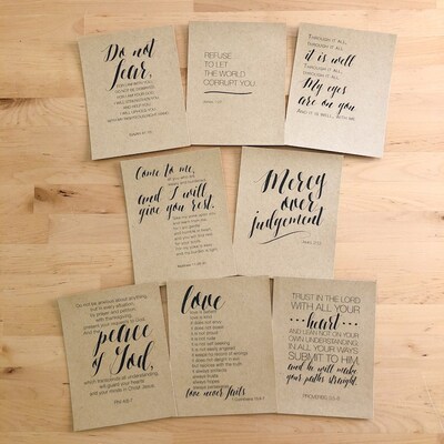 Scripture Cards Year Pack 52 Cards, Weekly Bible Verses, Desk ...