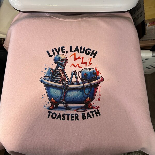 Snarky Skeleton Toaster Bath PNG: Funny Sublimation Design (digital ...
