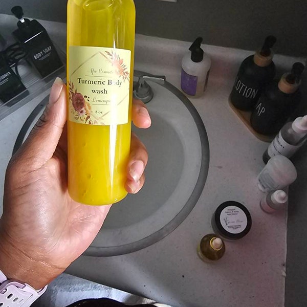Turmeric Body Wash, Shower Gel, Natural Shampoo, Turmeric Kojic Soap ...