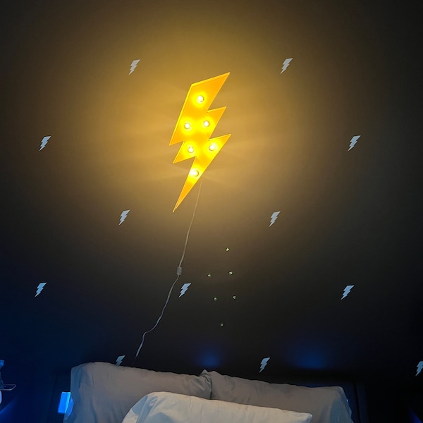 Lightning Bolt Marquee, Light up Sign - Etsy
