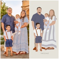 Faceless Family Drawing - Etsy Canada