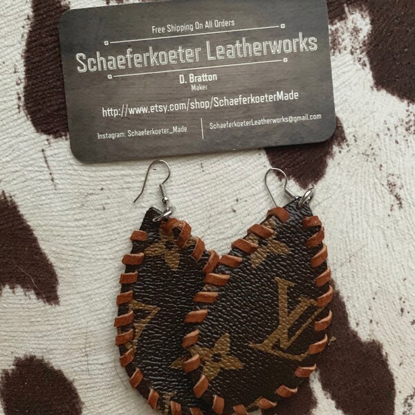 Leather Hand Tooled Keychain Hanger for Your Car Keys or Purse. 8" Long ...