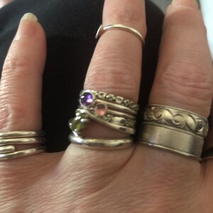 Simple Stacking Set Mixed Metals Ring Set Textured Rings - Etsy