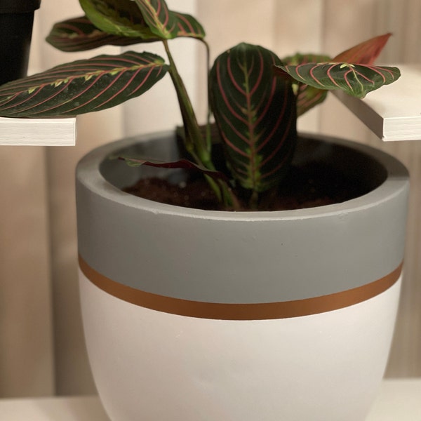 Priene HOME | Geometric Ceramic Hanging Planter | Set of 2 (black ...