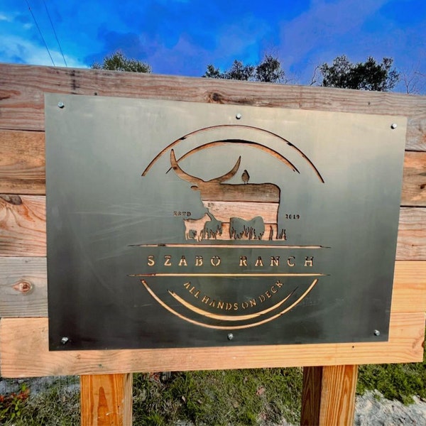 Custom Rusted Metal Sign Personalized Metal Wall Signs Farm Signs ...