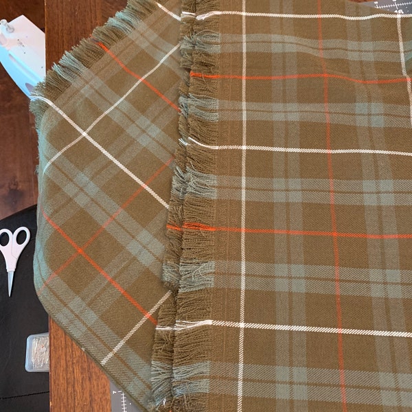Fraser Hunting Weathered Tartan - Homespun Wool Blend Tartan Fabric ...