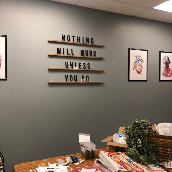 Letter Ledge Set With Acrylic Letter & Number Pack | 40" Letter Ledges ...