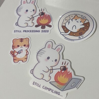 This is Fine Bear Programmer Humor Vinyl Sticker, Software Developer ...