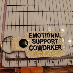 Emotional Support Coworker Keychain, Emotional Support Key Chain ...