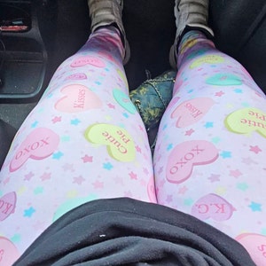 Candy Cemetery Creepy Cute Witch Bear Kawaii Leggings Tights - Etsy