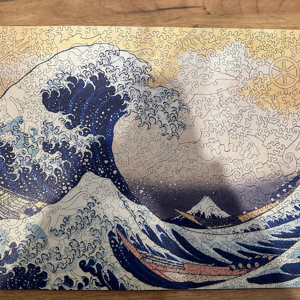 The Great Wave off Kanagawa Jigsaw Puzzle for Adults | Hokusai Japanese ...