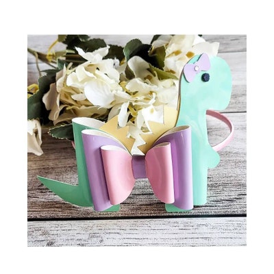 Bronto Dinosaur Bow SVG, Dino Bow SVG, Dino Party Fun Bow, Svg Files ...