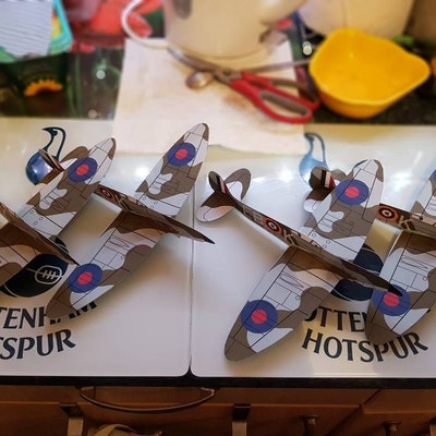 Paper Spitfire Make Your Own Spitfire Plane Printable Spitfire Model ...