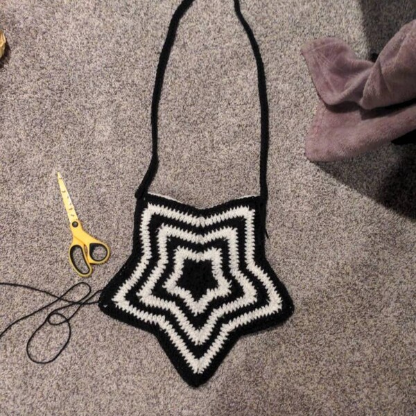 CROCHET PATTERN - Starburst Bag Y2K Crochet Star Tote Bag Crochet ...
