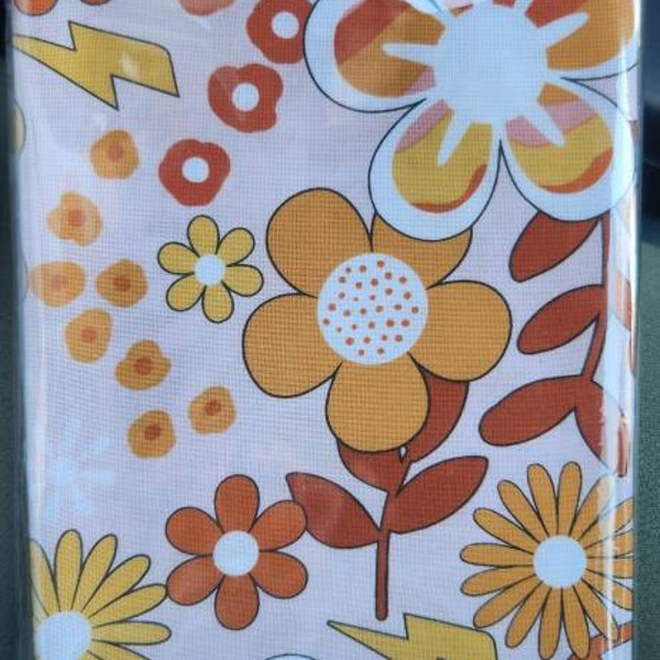 Happy Hippie. Cotton Fabric by Brother Sister. Hippie Flowers, Symbols ...