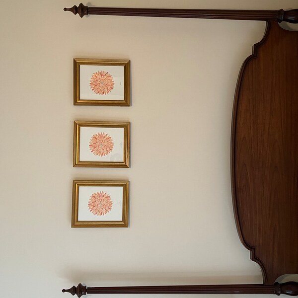 Ginkgo Leaf Print - Yellow and Blue/grey, Gouache Leaves, Multiple ...