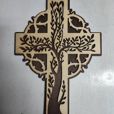 2 Layered Tree Cross SVG. Cross Models With Layer Options. Cross Svg ...