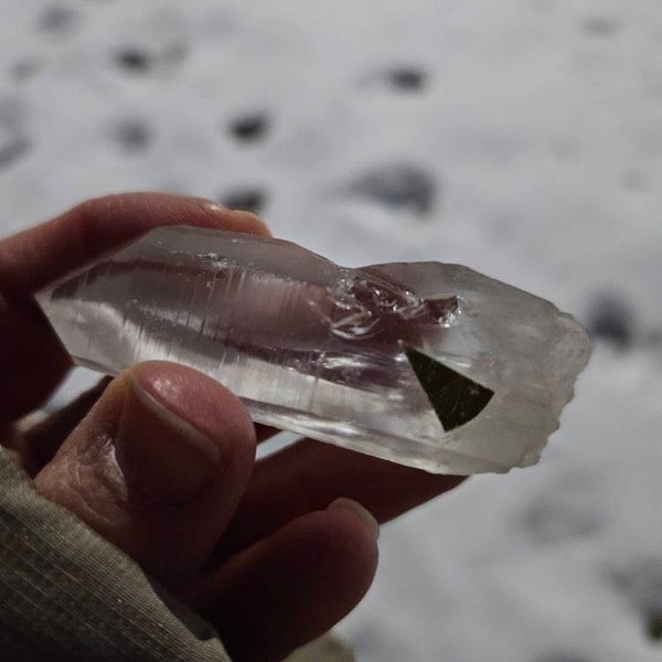 Rare Trigonic Record Keeper Amethyst Point From Brazil - Rough Dark ...