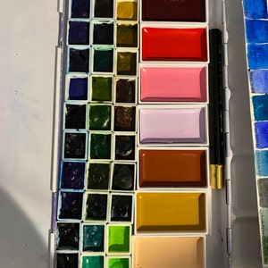 Mini Watercolor Palette, Compact, Portable Watercolour Paint Set ...