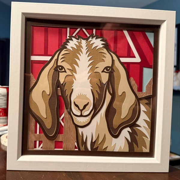 Goat 3D Laser Cut SVG/ Goat SVG for Wood/ 3D Goat Mandala Wall Art ...