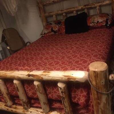 Rustic Log Bed Kit 1 Sturdy Double Log Side Rails 1 Seller in the US We ...