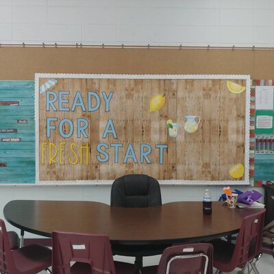 Printable Bulletin Board Display Kit Teacher Bulletin Board Fresh Start ...