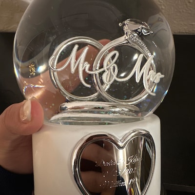 Engraved Say It With Love Heart Snow Globe, Personalized Snow Globe ...